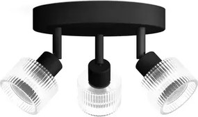 Horen 3x5W černá, na desce / LED bodové svítidlo