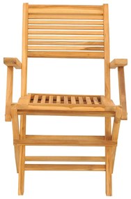 Skládací zahradní židle 2 ks 55x62x90 cm masivní teakové dřevo - Default Title