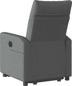 Zvedací polohovací křeslo tmavě šedé textil 3324053