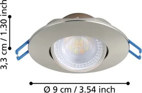 Eglo 300195 - SADA 7xLED Podhledové svítidlo GEDREZ LED/4,9W/230V pr. 9 cm chrom