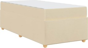 Rám postele s matrací Krémová 90 x 190 cm textil 3399326