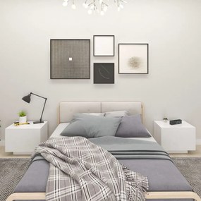 Noční stolek bílý 100 x 35 x 40 cm kompozitní dřevo 3082765