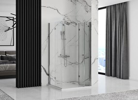 Rea Fold N2 sprchový kout se skládacími dveřmi 120(dveře) x 80(dveře), 6mm čiré sklo, chromový profil, KPL-07453