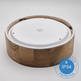Stropní svítidlo OAK 2xE27/15W/230V IP54 dub pr. 27 cm