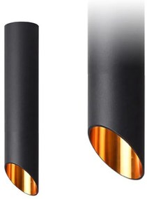 Toolight - Designová závěsná lampa DIAMENT 392197, černá-zlatá, OSW-03691