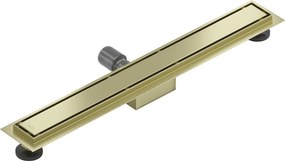 Mexen Flat, lineární podlahový žlab 60 cm, M13, zlatá matná, 1A10060-15