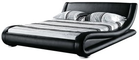 Kožená vodní postel s příslušenstvím 160x200 cm AVIGNON Beliani