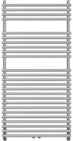 Mexen Sol topné těleso 1200 x 600 mm, 520 W, chromová, W125-1200-600-00-01