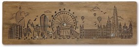 Li-Go "Londýn" světelný obraz  230V  125x40cm provedení povrchu: dub světlý