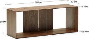 Modulární policový systém v dekoru ořechu v přírodní barvě 101x38 cm Litto – Kave Home