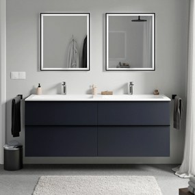 Koupelnová skříňka LAVOA 160 cm s umyvadlem z minerálního odlitku CREAM - možnost volby barvy