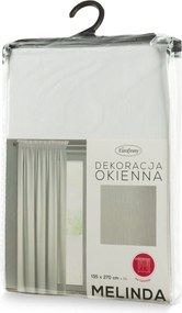 ZÁCLONA NA PÁSCE MELINDA 135X270 CM BÍLÁ