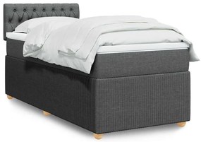 Box spring postel s matrací tmavě šedá 90x200 cm textil 3289647
