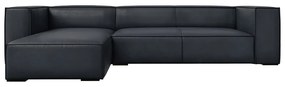 Tmavě modrá kožená rohová pohovka (levý roh) Madame – Windsor &amp; Co Sofas