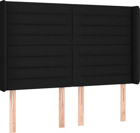 Box spring postel s matrací a LED černá 140x190 cm textil 3138951
