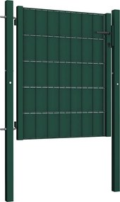 Plotová branka PVC a ocel 100 x 81 cm zelená 145227