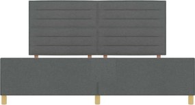 Rám postele s čelo Tmavě šedá 200 x 200 cm textil 3344677
