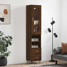 vidaXL Skříň highboard 34,5 x 34 x 180 cm kompozitní dřevo [3199279] Barva: hnědý dub