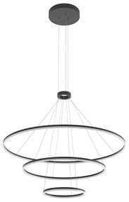 Redo 01-2486 závěsné LED stmívatelné svítidlo Orbit pískově černá, 186W, 4000K, ø150, ø100, ø60cm