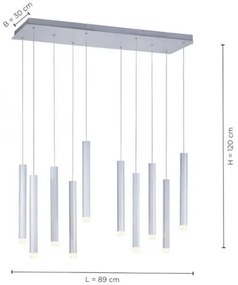 Leuchten Direkt 15206-95 - LED Lustr na lanku BRUNO 10xLED/4,8W/230V