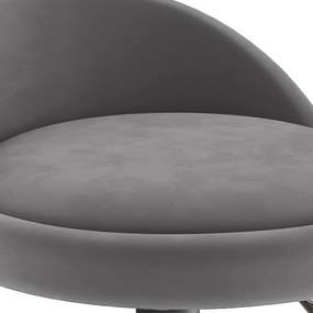 Barové stoličky 2 ks tmavě šedé samet - Default Title