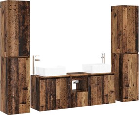 Sada koupelnového nábytku 5 ks Staré dřevo 33 x 34,5 x 160 cm 3406041