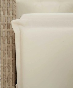 3dílný bistro set s poduškami béžový polyratan 3212570