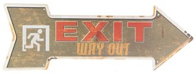 Plechová cedule Exit doprava – 46x1x15 cm