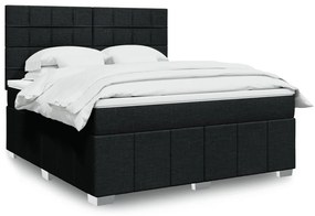 Box spring postel s matrací černá 180x200 cm textil 3294049