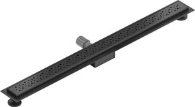 Mexen Flat nerezový sprchový žlab 80 cm, vzor M12, černá, 1721080-15