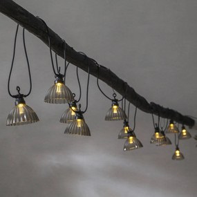 LED světelný řetěz Circus Shade s 12 stínidly šedá