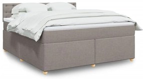 Box spring postel s matrací taupe 180x200 cm textil 3286777