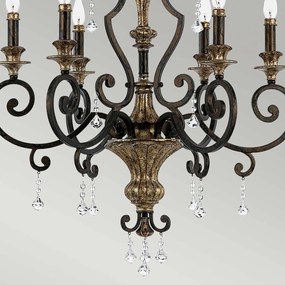 Elstead MARQUETTE A rustikální lustr 71 cm 6xE14 starý bronz