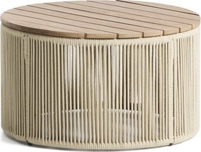 Kulatý zahradní konferenční stolek s deskou z akácie ø 60 cm Dandara – Kave Home