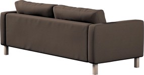 Potah na pohovku IKEA Karlstad, 3-místná, rozkládací barva hnědá látka pletený vzor