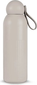 Béžová termoláhev s brčkem z nerezové oceli 500 ml Tekla – Sagaform