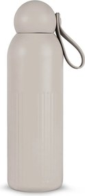 Béžová termoláhev s brčkem z nerezové oceli 500 ml Tekla – Sagaform