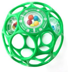 Bright Starts Míček OBALL RATTLE s chrastítkem 10 cm Zelená