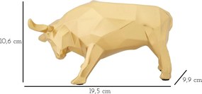 Dekorativní soška Bull 19,5 cm zlatá