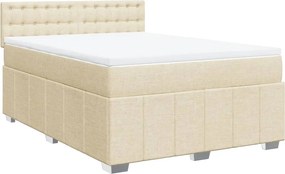 Box spring postel s matrací krémová 140x200 cm textil 3287110
