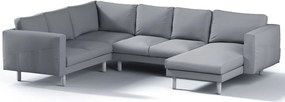 Potah na pohovku IKEA Norsborg rohová, 5-místná se šezlongem barva šedá