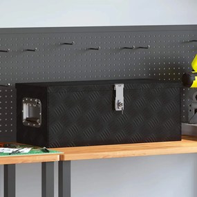 Úložný box černý 70 x 31 x 27 cm hliník 152251