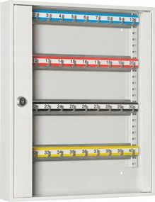 Prosklená skříňka na 40 klíčů s přenosnými háčky Skr 40/S Leomar