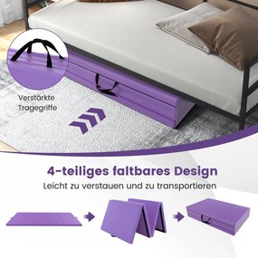 Costway 300 x 117 x 5 cm měkká podlahová rohož z umělé kůže s uchy