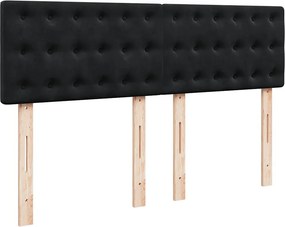 Box spring postel s matrací černá 140x200 cm samet 3287772