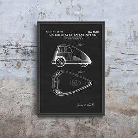 Dekorativní plakát Dekorativní plakát Patent na tříkolovém vozidle