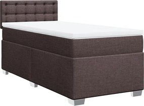 Box spring postel s matrací tmavě hnědá 80x200 cm textil 3288032