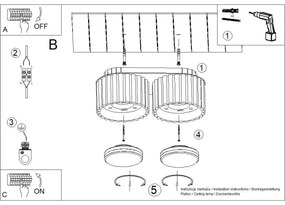 Sollux  SL.1808 - Bodové svítidlo AURA 2xGX53/10W/230V hnědá