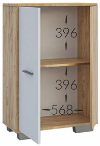 Casarredo Obývací stěna ZETA jasan zlatý/bílá