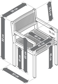 Tchibo - Jídelní židle s textilním výpletem - barva: šedá